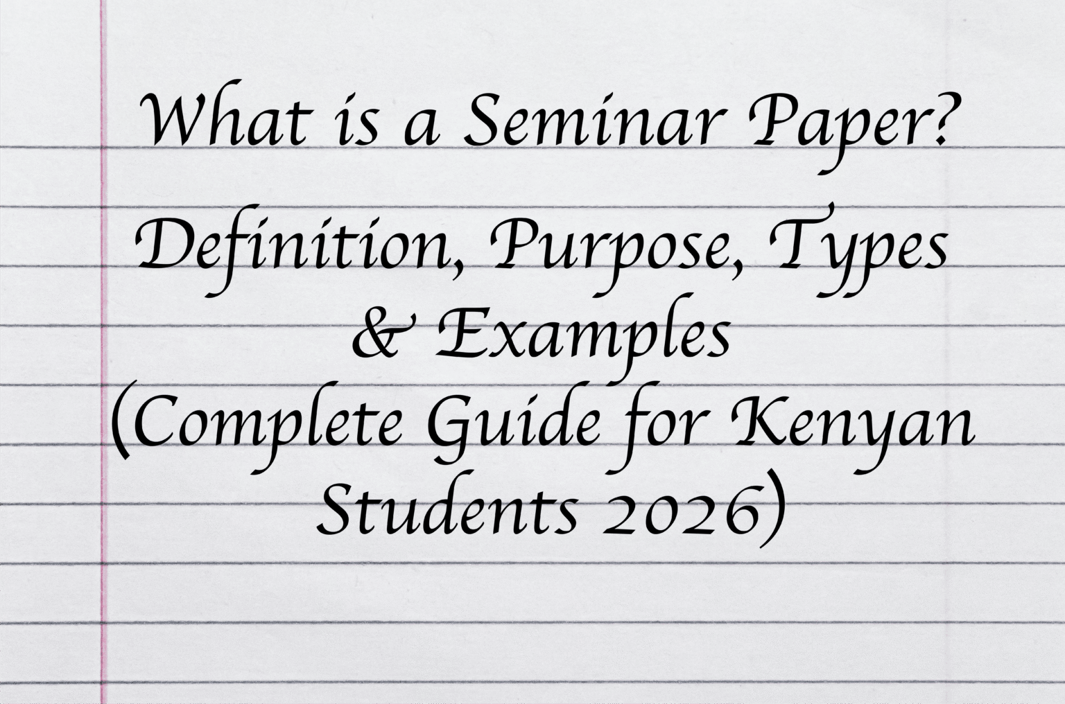 How to Write a seminar paper - Graduate Success